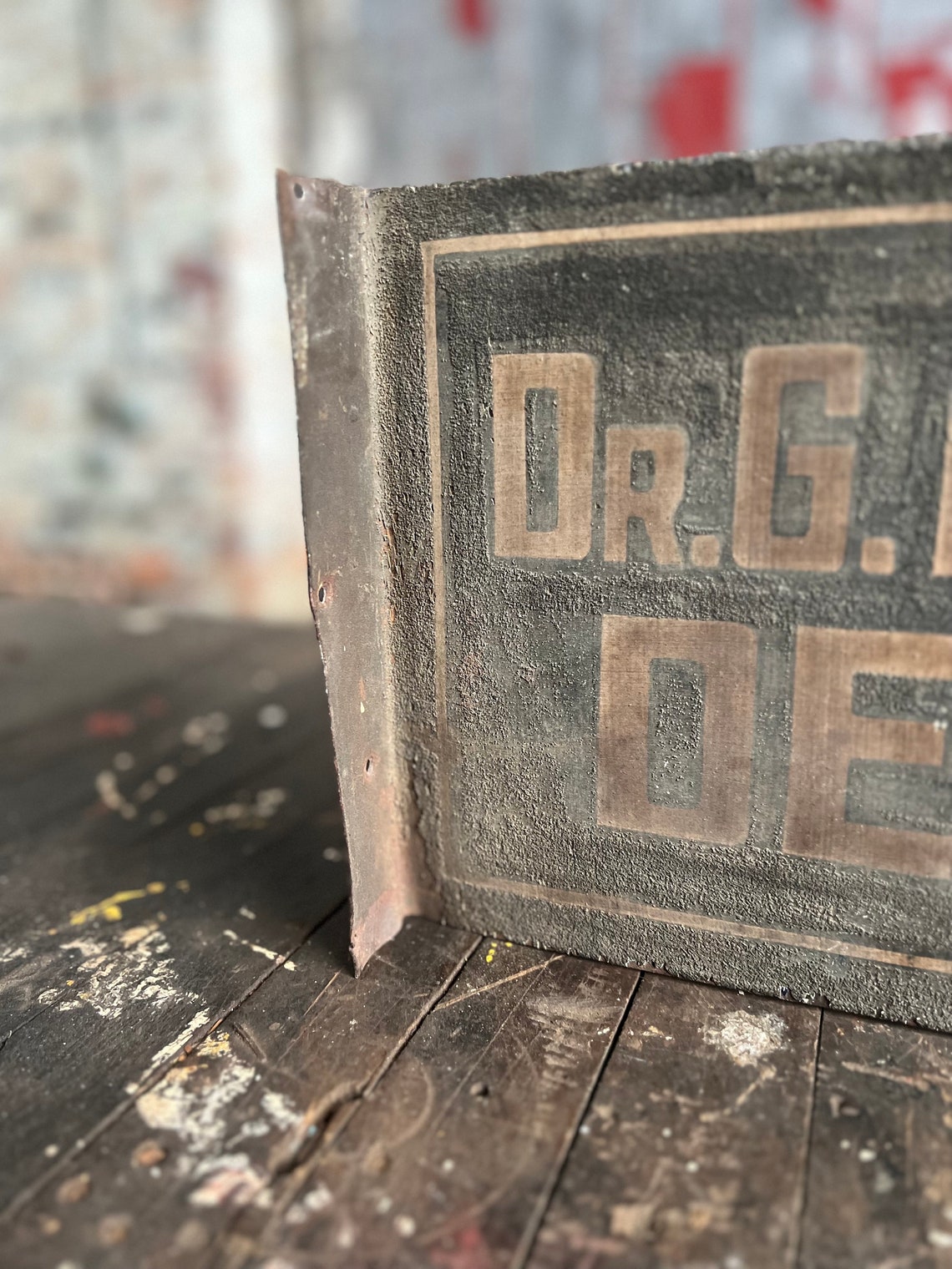 Antique Double-sided Dr. G.H. Slawson Dentist Smaltz Flange Sign - Etsy