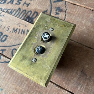 Salvaged Brass Push Button Switch and Plate Cover - Etsy