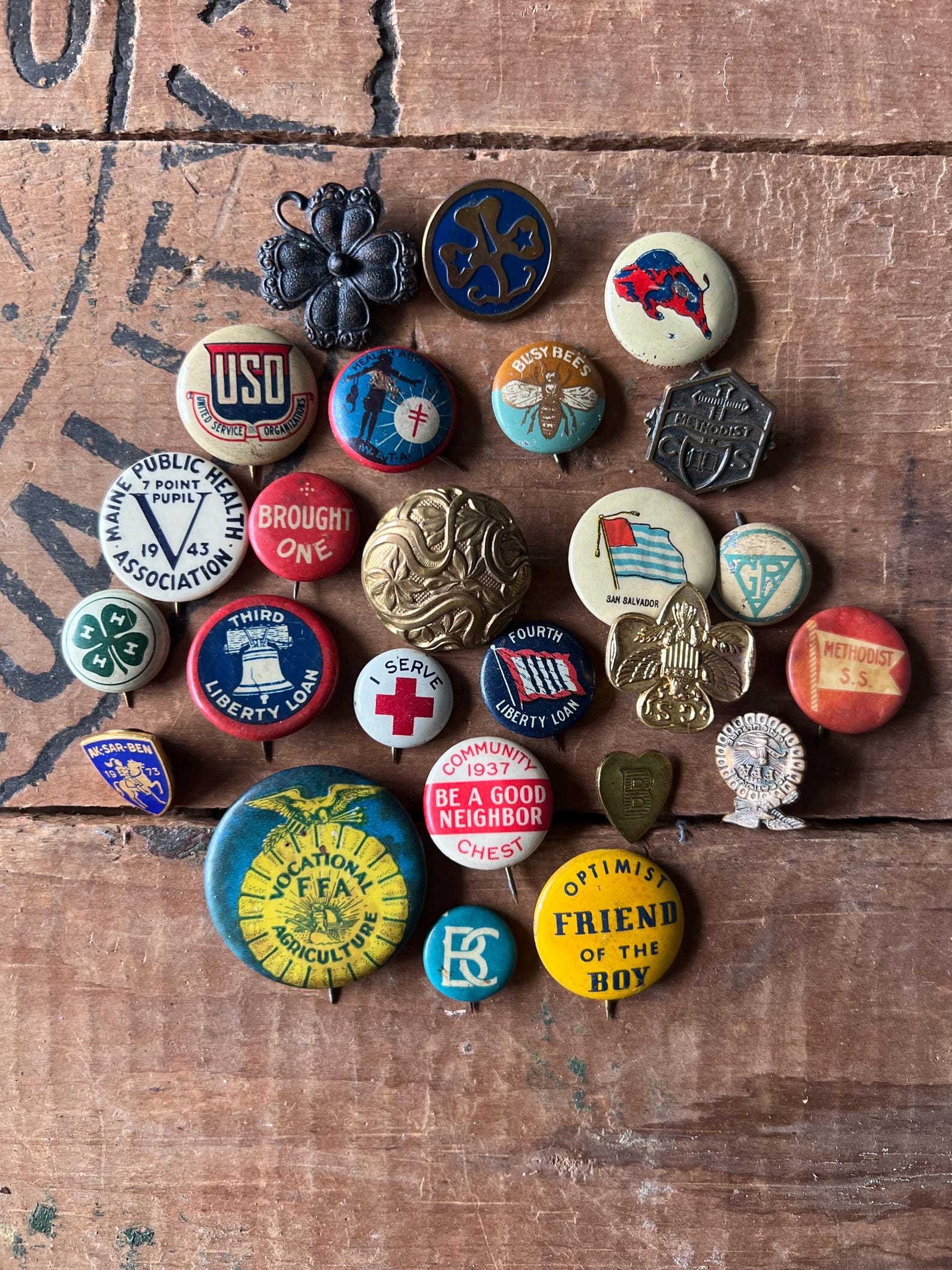 Antique Lot of 25 Pinbacks - Etsy