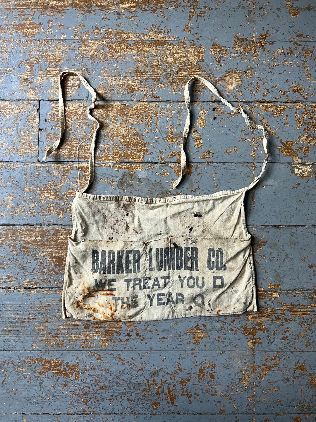 Vintage Barker Lumber Co Nail Apron Textile Rustic Decor - Etsy