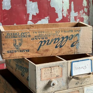 Lot of 6 Repurposed Cheese Box Drawers Rustic Home Storage - Etsy