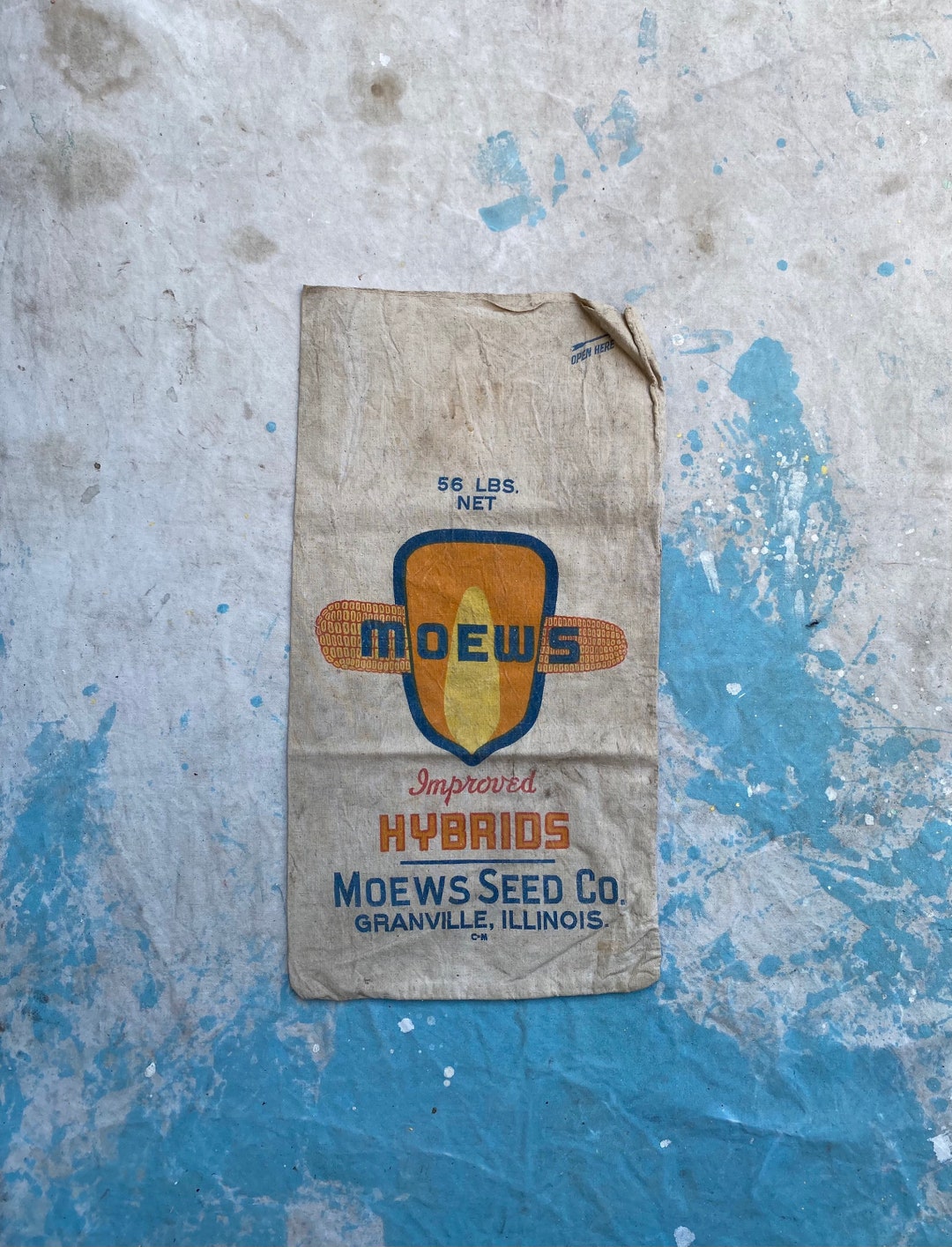 Vintage Moews Seed Co Granville, IL Sack Farmhouse Rustic Decor - Etsy