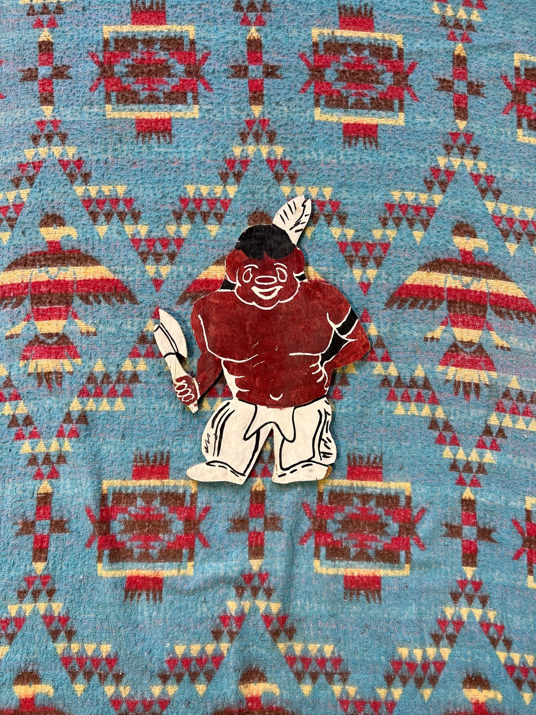 Vintage Dakota Indians Homemade Wood Cutout Retro School Sports - Etsy