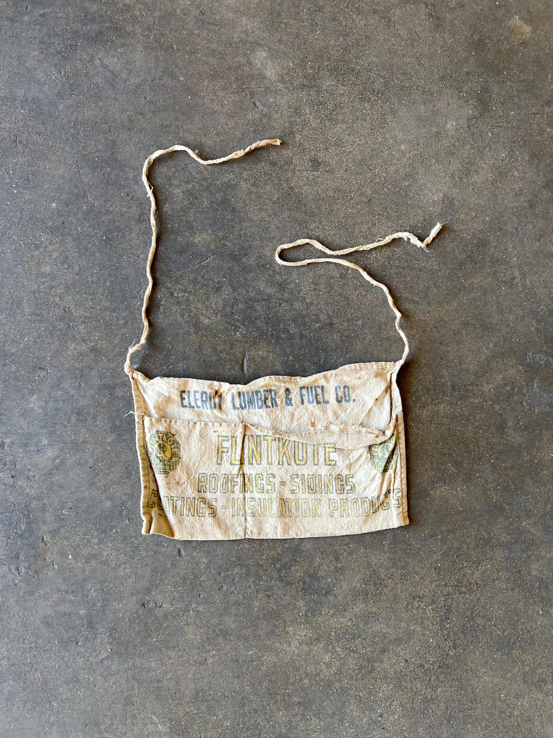 Vintage Flintkote Eleroy, IL Lumber & Fuel Nail Apron - Etsy
