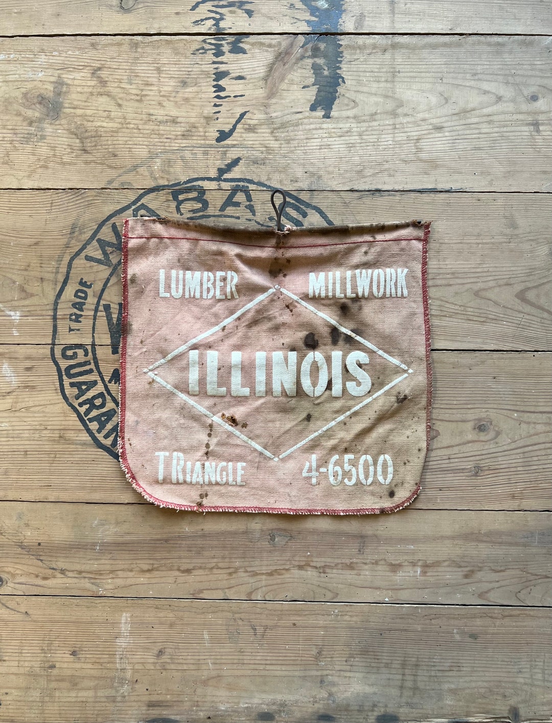 Vintage 1950s Illinois Millwork Lumber Yard Caution Flag - Etsy