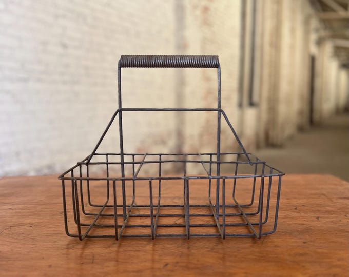 Vintage Oil Jar Caddy Bottle Wire Carrier - Etsy