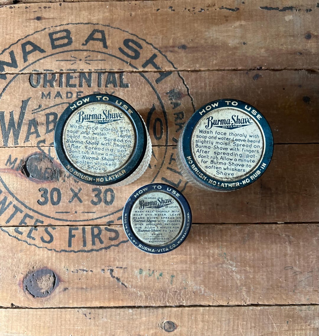 Vintage Lot of 3 Burma Shave Jars - Etsy