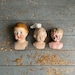 Set of 3 Antique Doll Heads - Etsy