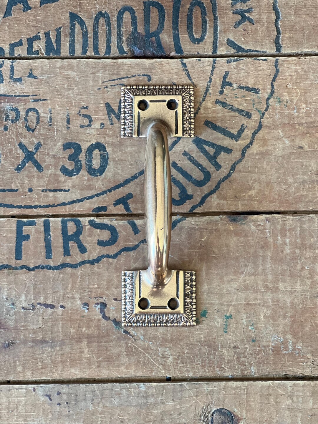 Antique Chicago Hardware Brass Ornate Salvaged Handle - Etsy