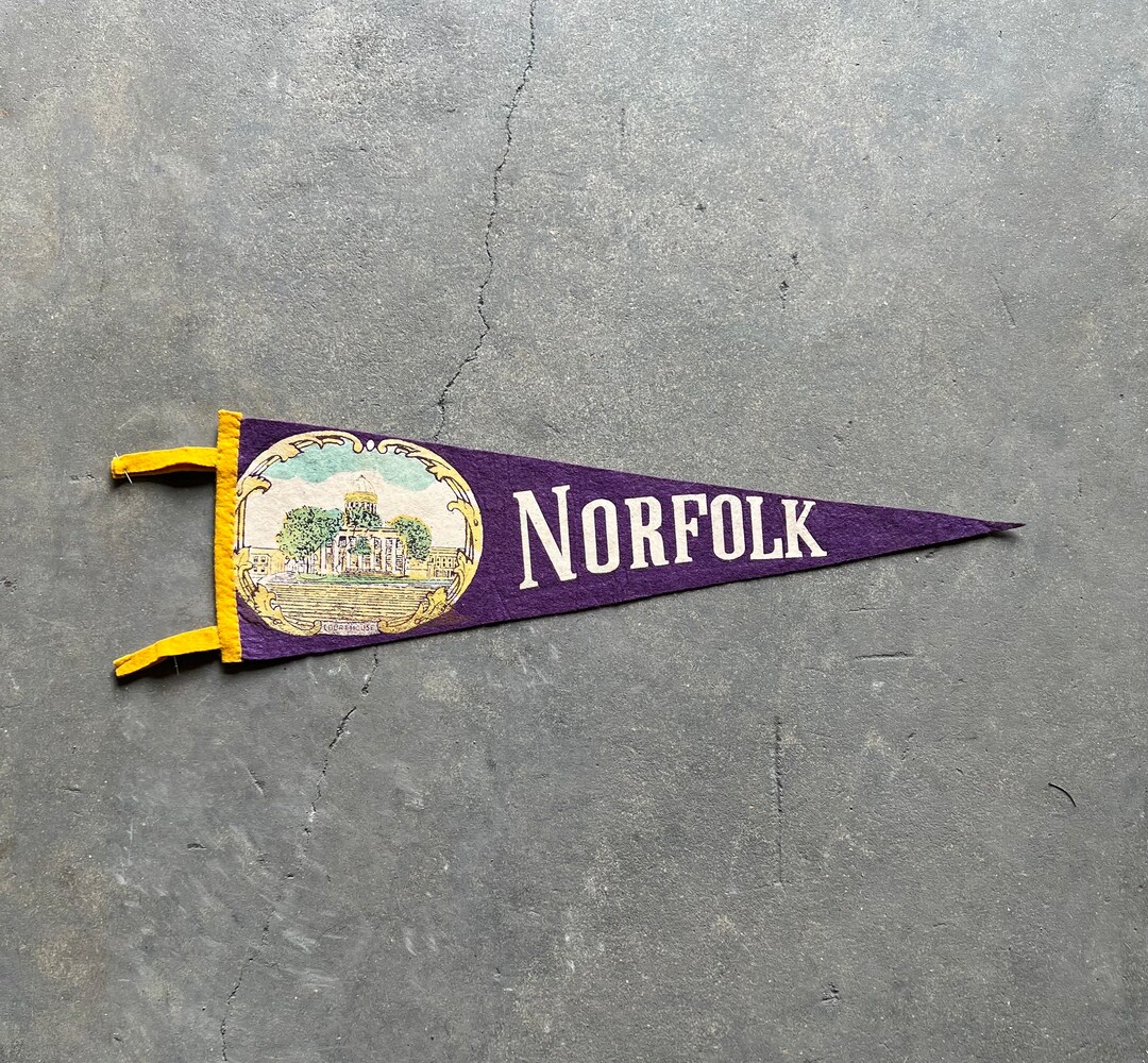 Vintage Norfolk, VA Felt Souvenir Pennant - Etsy