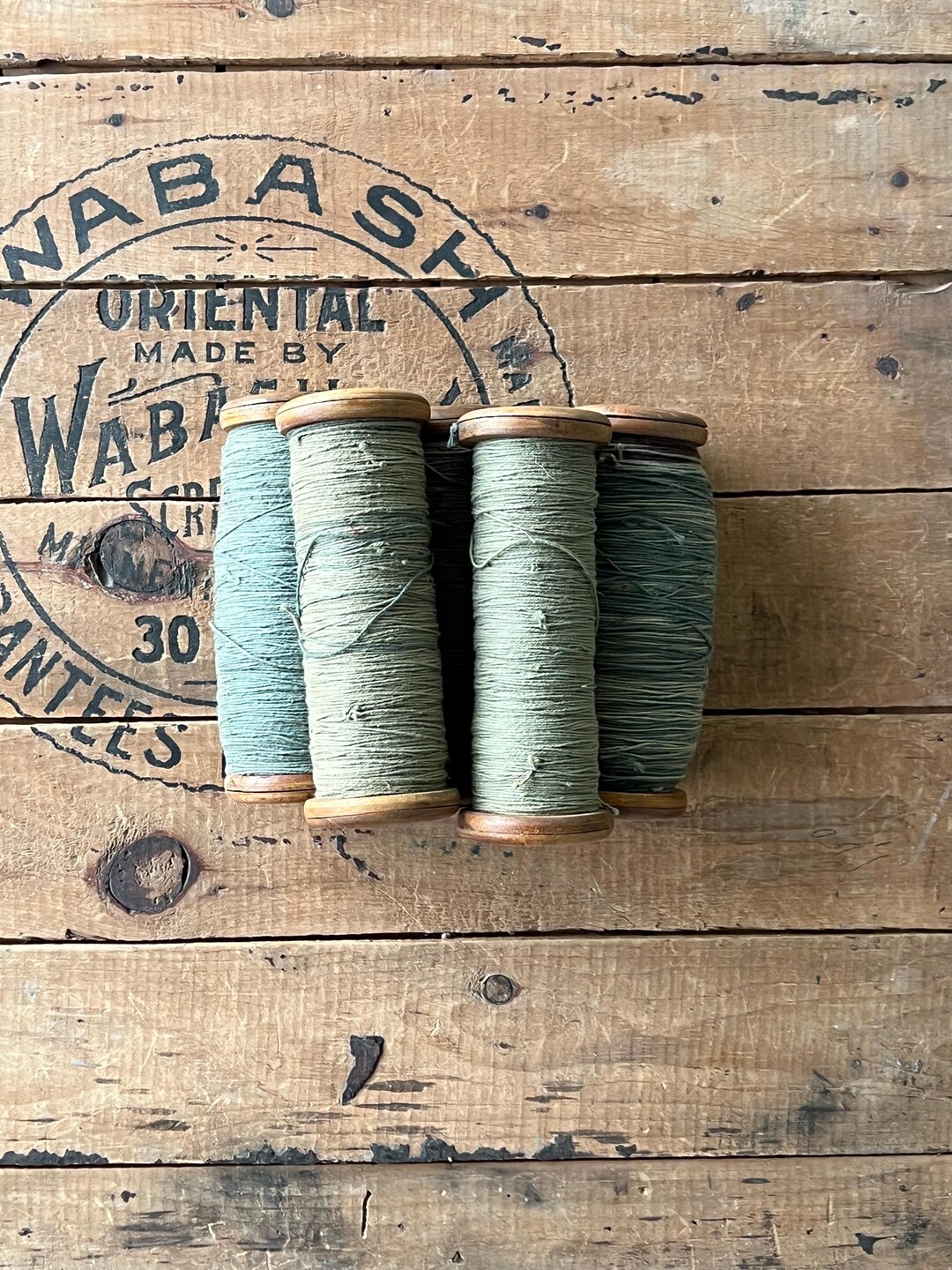 Vintage Industrial Textile Spools With Thread - Etsy