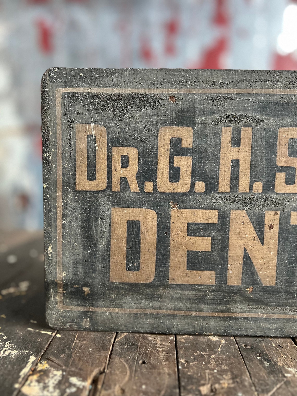Antique Double-sided Dr. G.H. Slawson Dentist Smaltz Flange Sign - Etsy