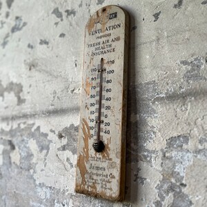 Vintage Jamesway Barn Vents Advertising Wood Thermometer James Mfg - Etsy