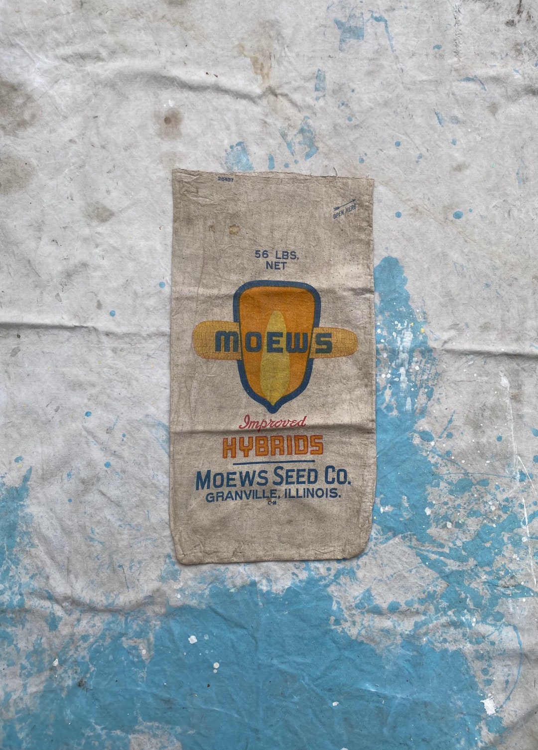 Vintage Moews Seed Co Granville, IL Sack Farmhouse Rustic Decor - Etsy