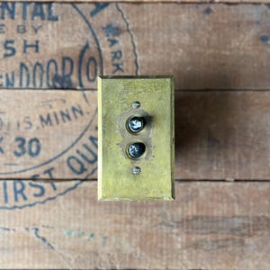 Salvaged Brass Push Button Switch and Plate Cover - Etsy