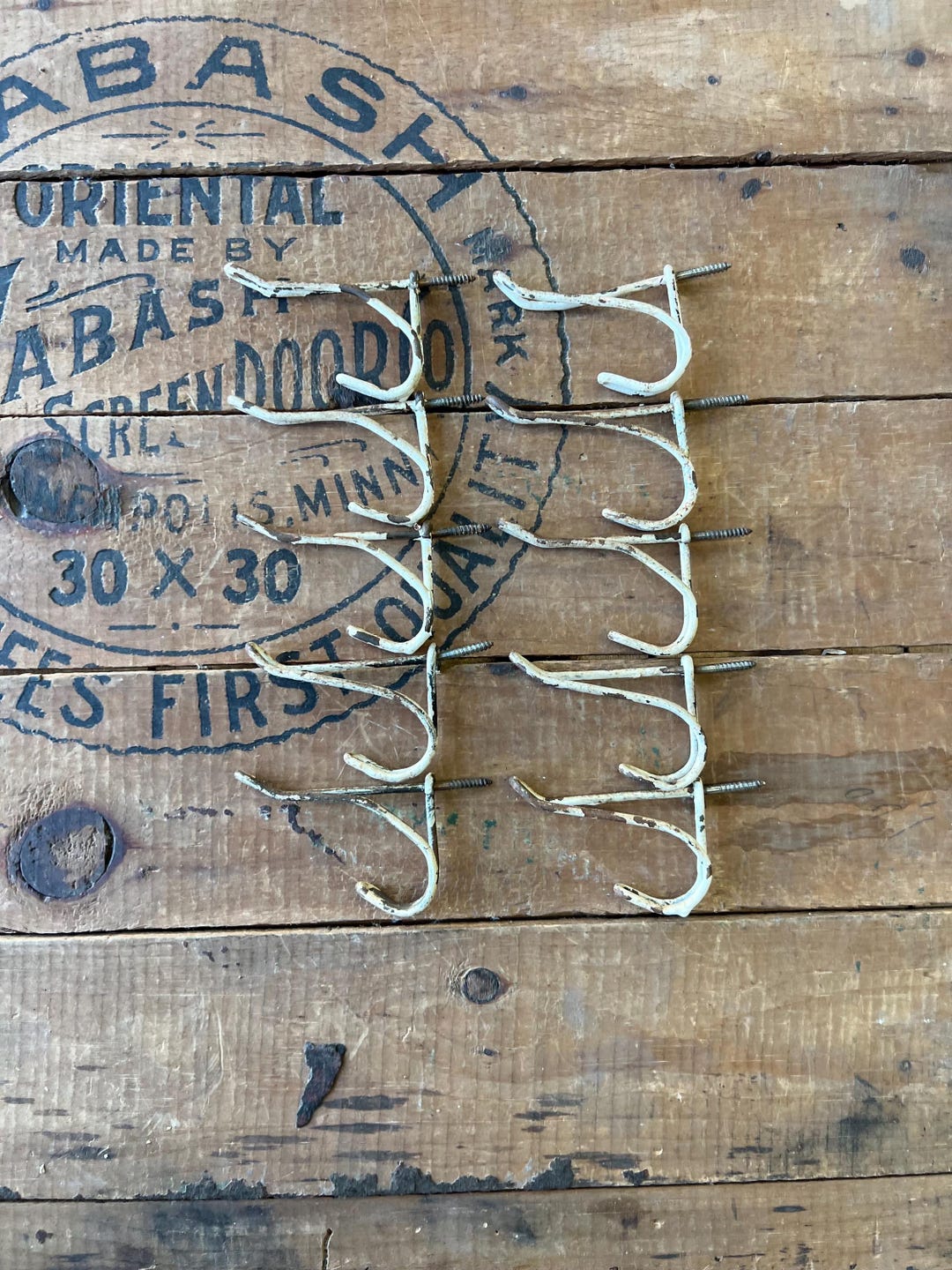 10 Antique Molded Wire Coat Hooks Salvaged Hardware - Etsy