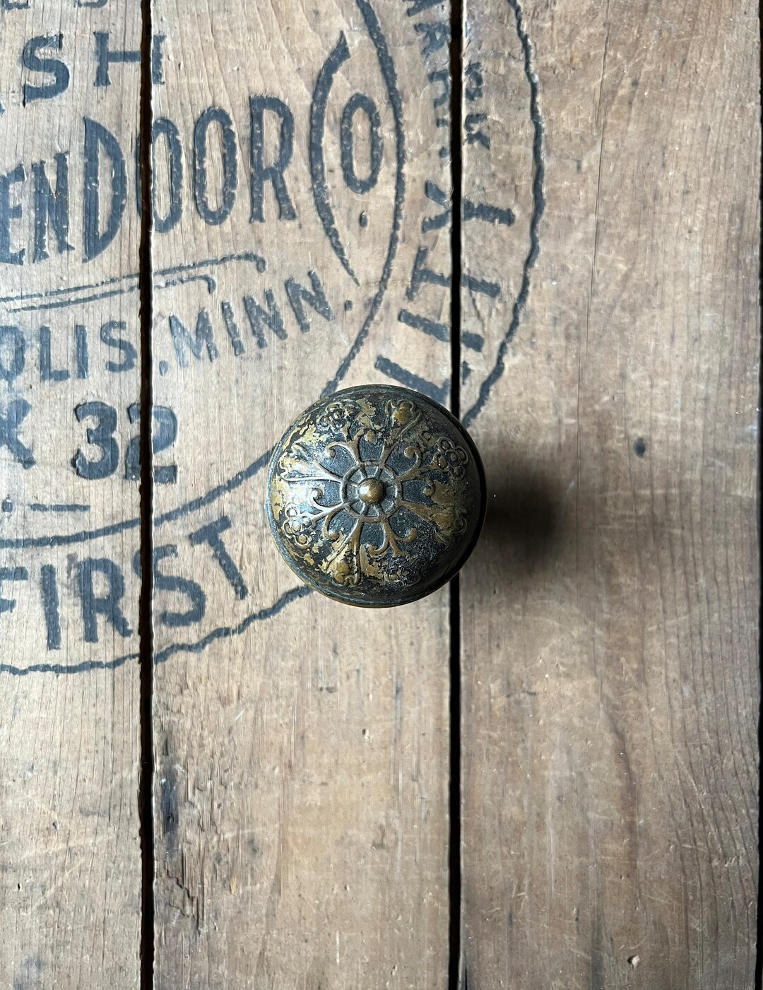 1890s Brass Norwalk Trilby Door Knob Salvaged Hardware H-2700 - Etsy