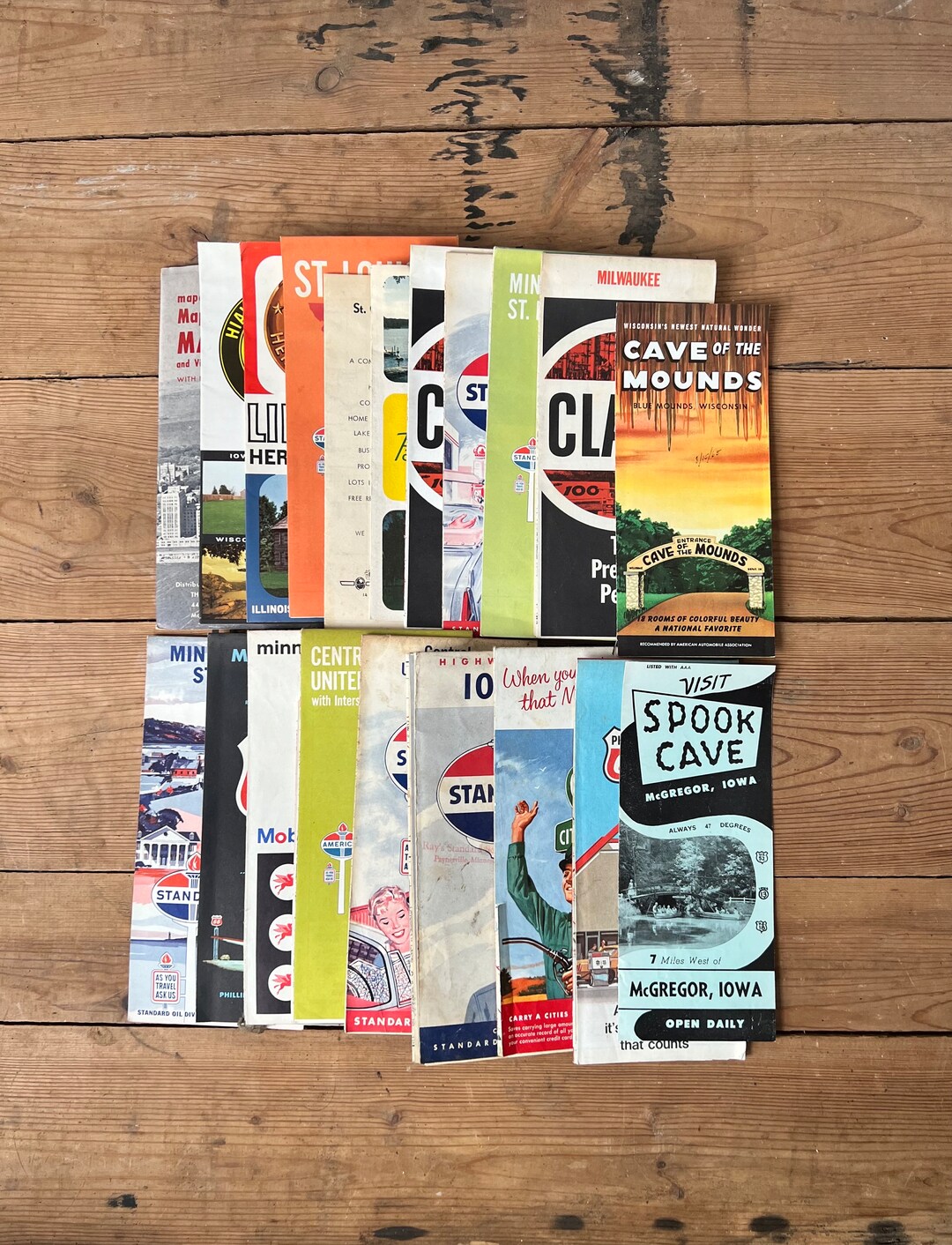 Vintage US Midwest Gas Station Road Maps - Etsy