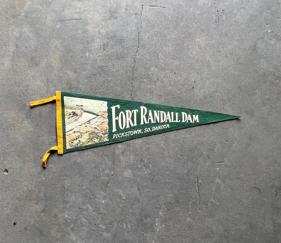 Vintage Fort Randolph Dam Pickstown, SD Felt Souvenir Pennant - Etsy