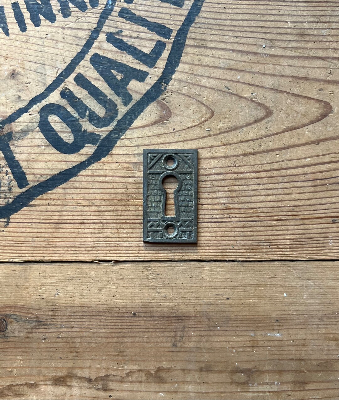 Antique Cast ‘shingle’ Pattern Salvaged Door Keyhole Plate - Etsy