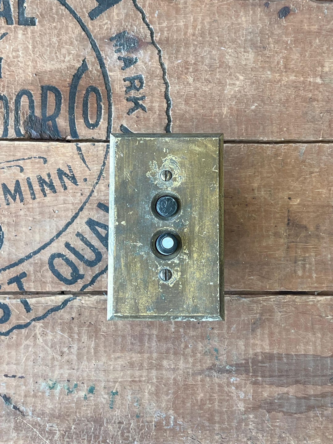 Salvaged GE Brass Push Button Switch and Plate Cover - Etsy
