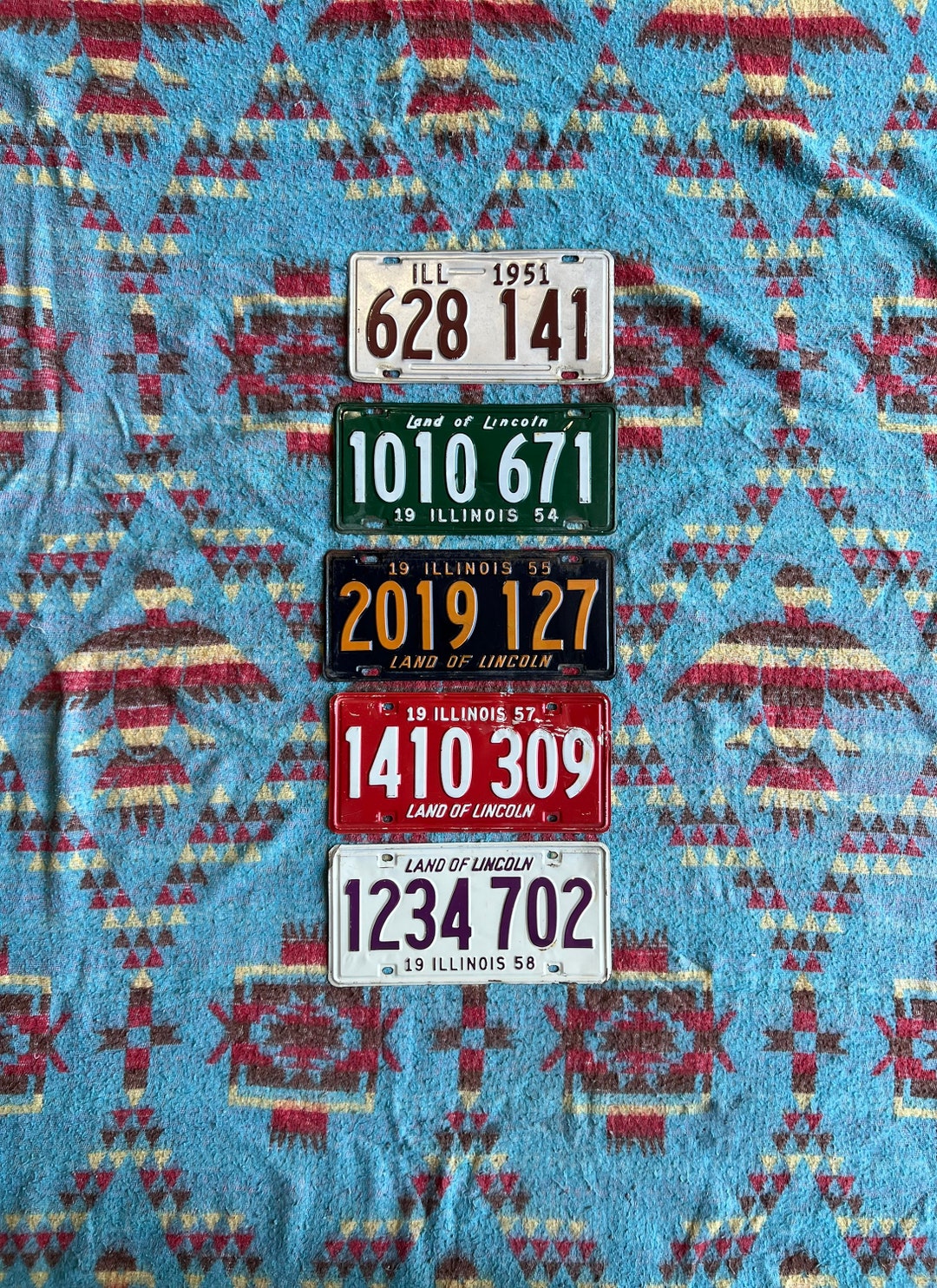 Vintage 1950s Illinois License Plates - Etsy