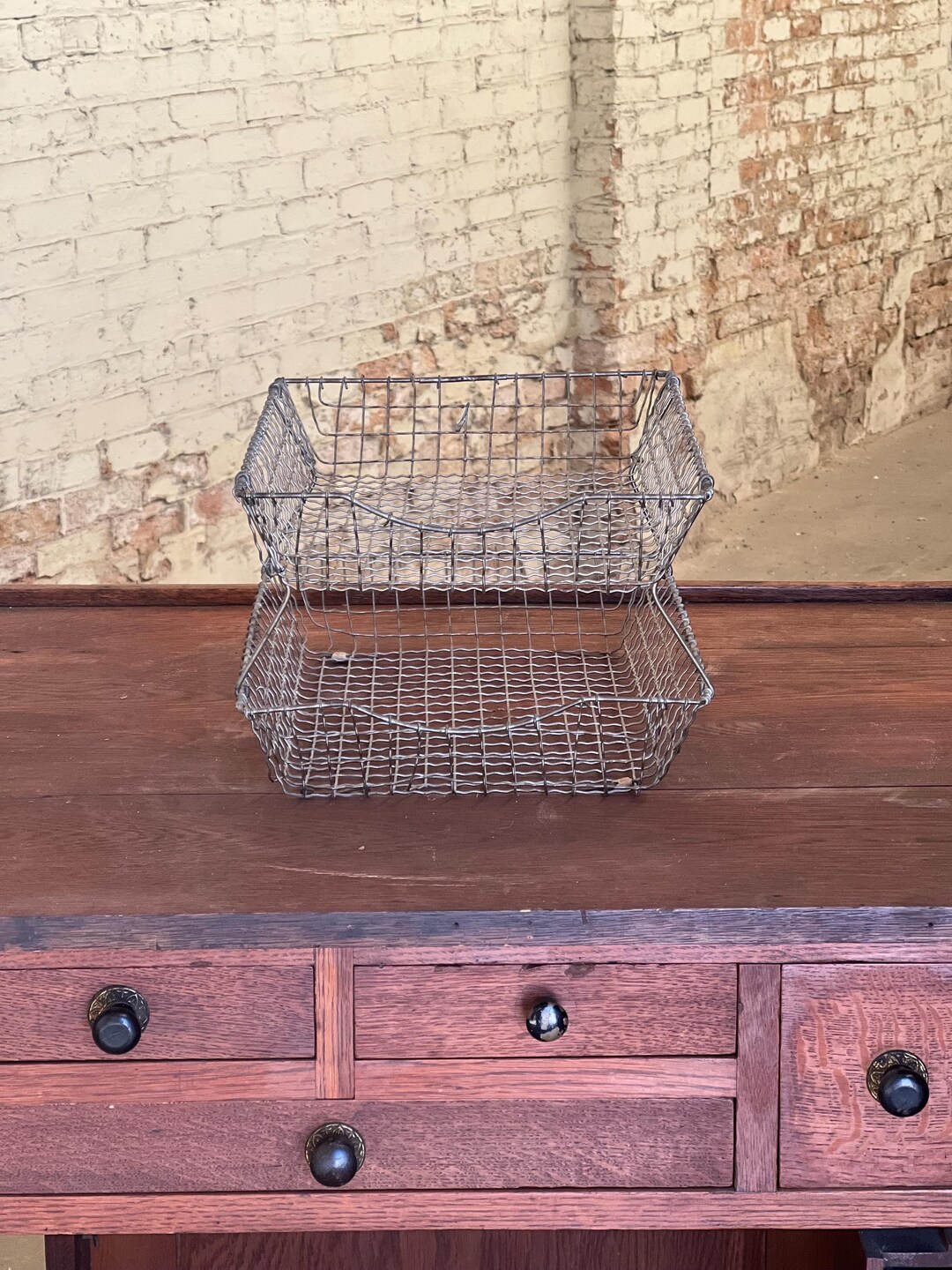 Vintage Crinkle Wire Desktop Paper Tray Office Decor - Etsy