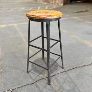 Industrial Angle Steel Stool Co Vintage Shop Stool - Etsy