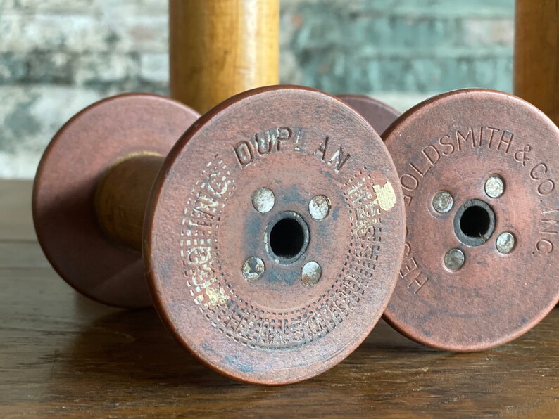 Vintage Industrial Textile Spools Thread Crafts - Etsy