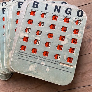 Vintage Lot of 20 1950s Bingo Cards - Etsy