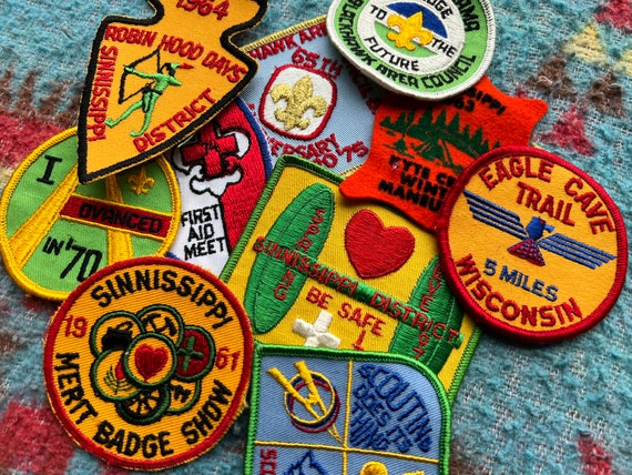 10 Vintage Boy Scout Patches BSA Troop - Gem