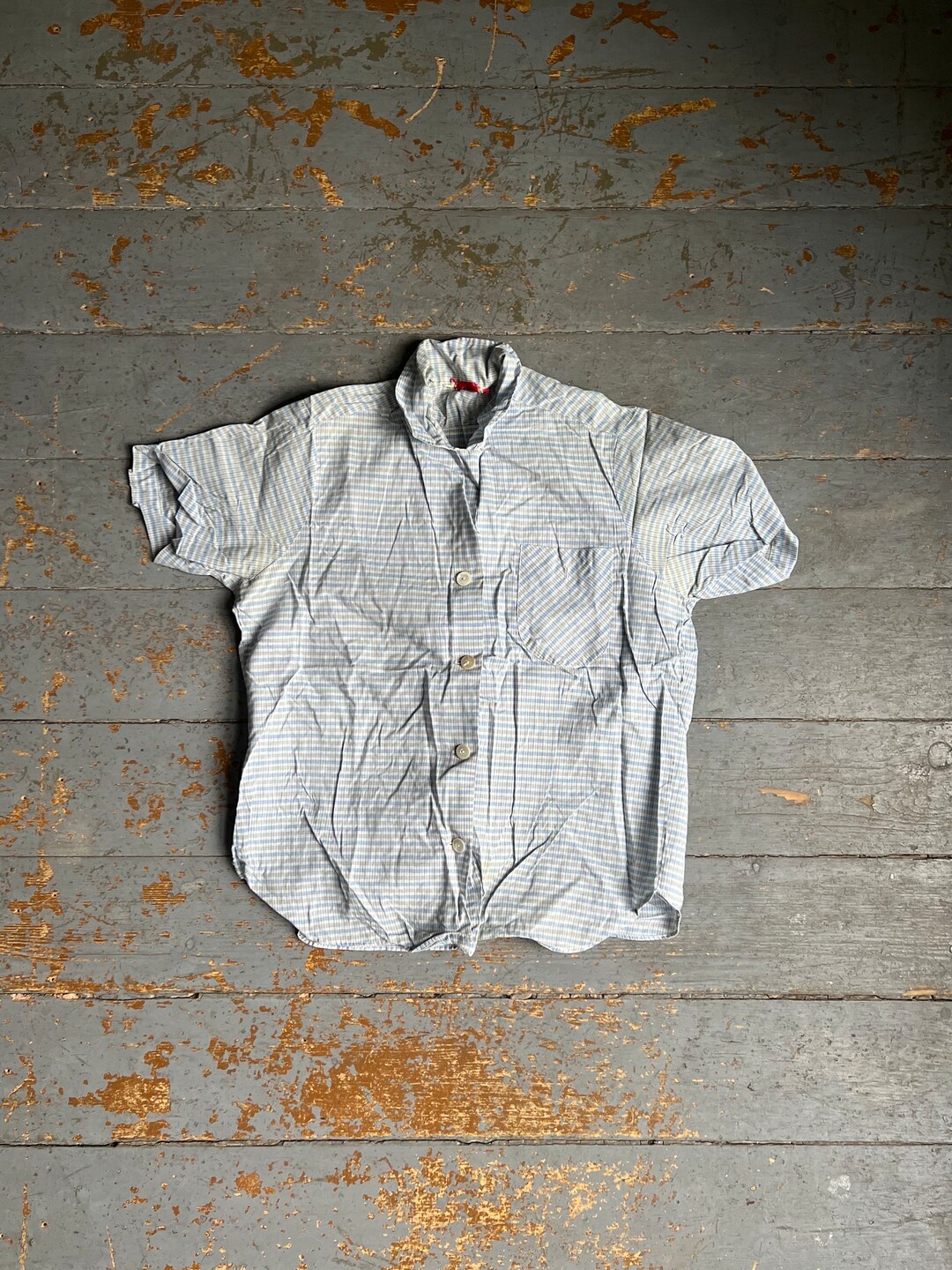 Vintage 50s Hollyvogue Dan River Fabric Button up Shirt - Etsy