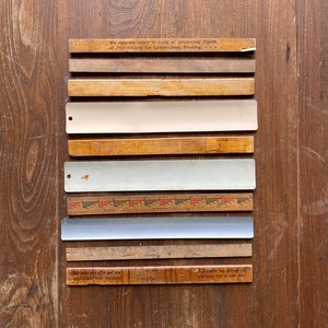 Vintage Lot of Wood & Metal Advertising and Classroom Rulers - Etsy