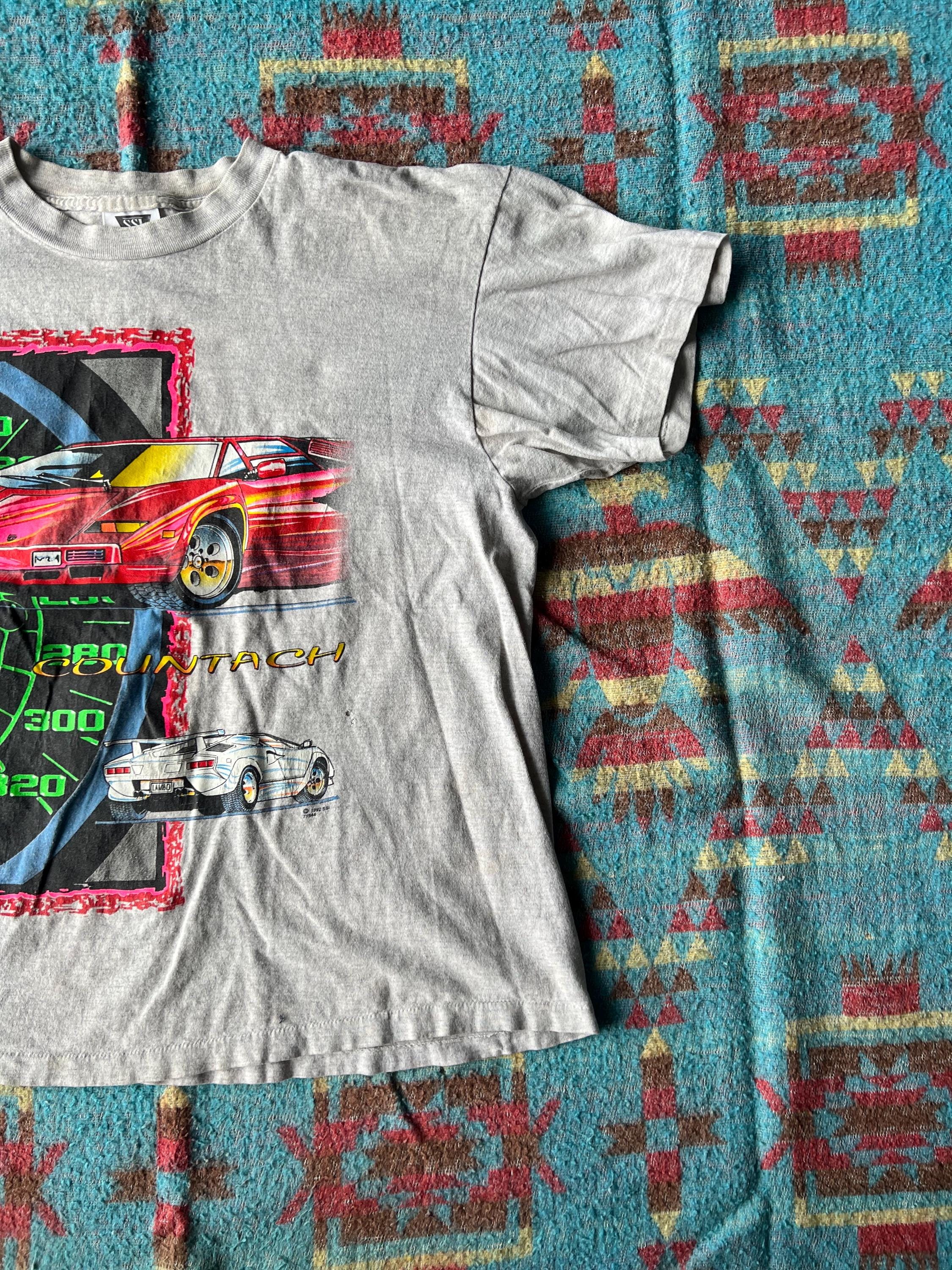 Vintage Thrashed 1992 Lamborghini Countach T Shirt - Etsy