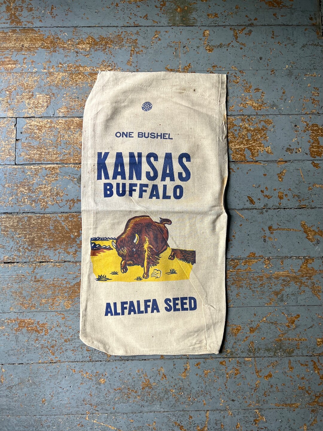 Vintage Buffalo Alfalfa Seed Sack - Etsy
