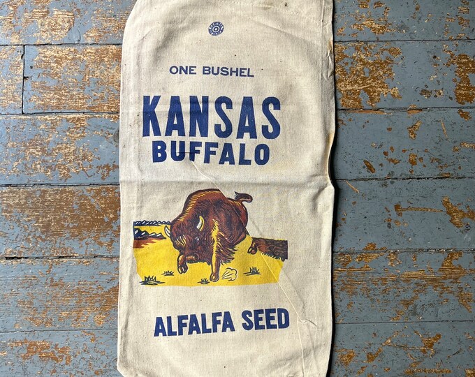 Vintage Buffalo Alfalfa Seed Sack - Etsy