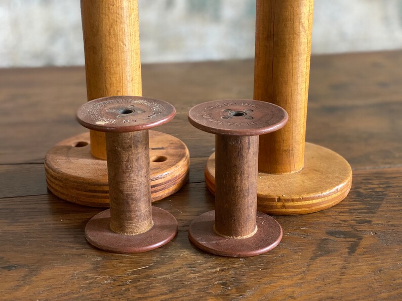 Vintage Industrial Textile Spools Thread Crafts - Etsy