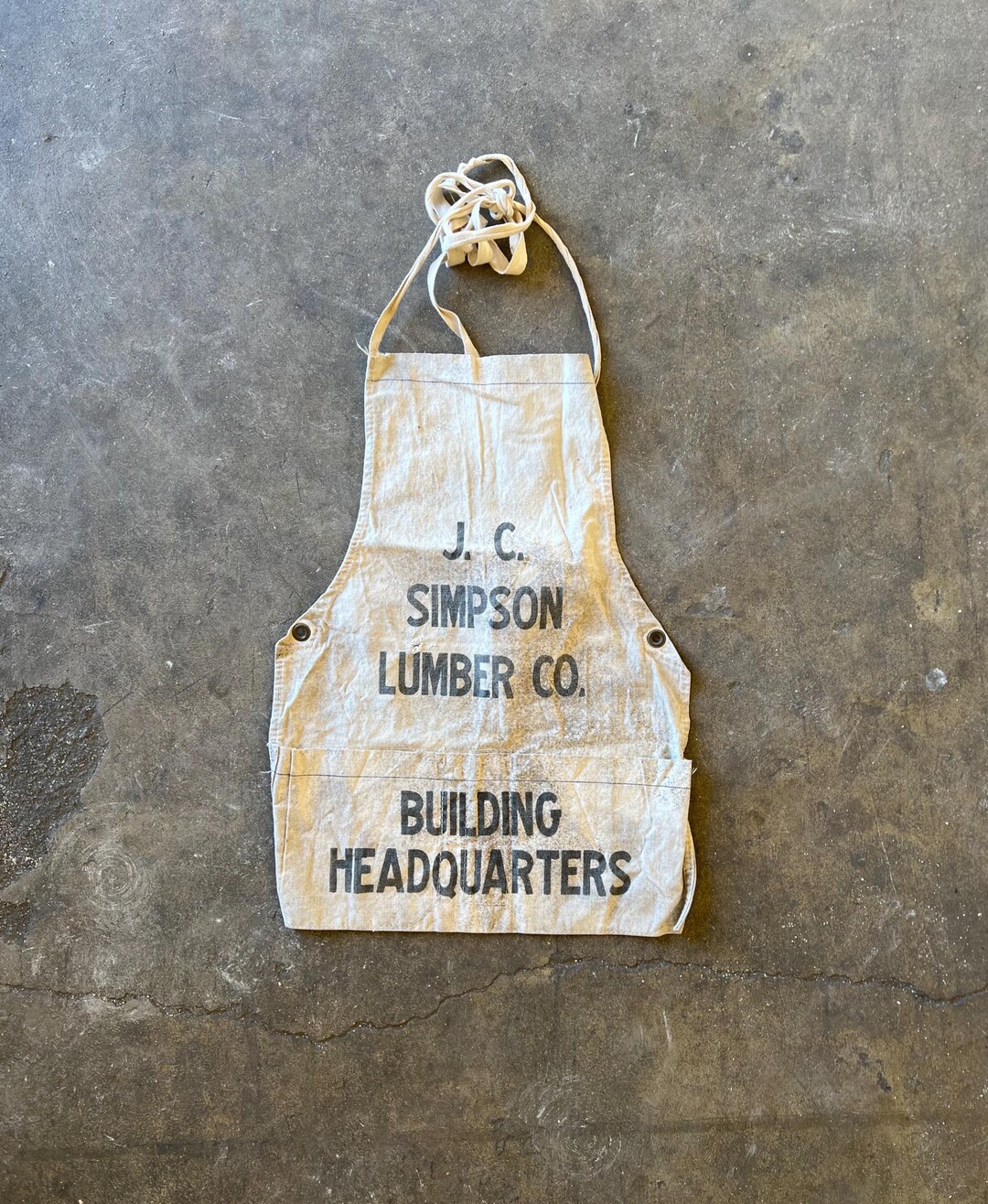 Vintage 1950s J.C. Simpson Lumber Nail Apron - Etsy