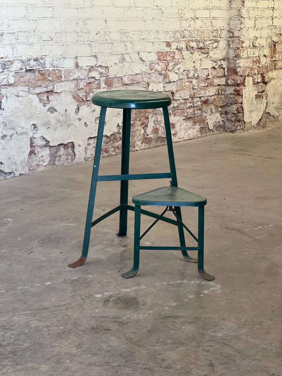 Vintage Swing Out Step Stool Industrial Seating - Etsy