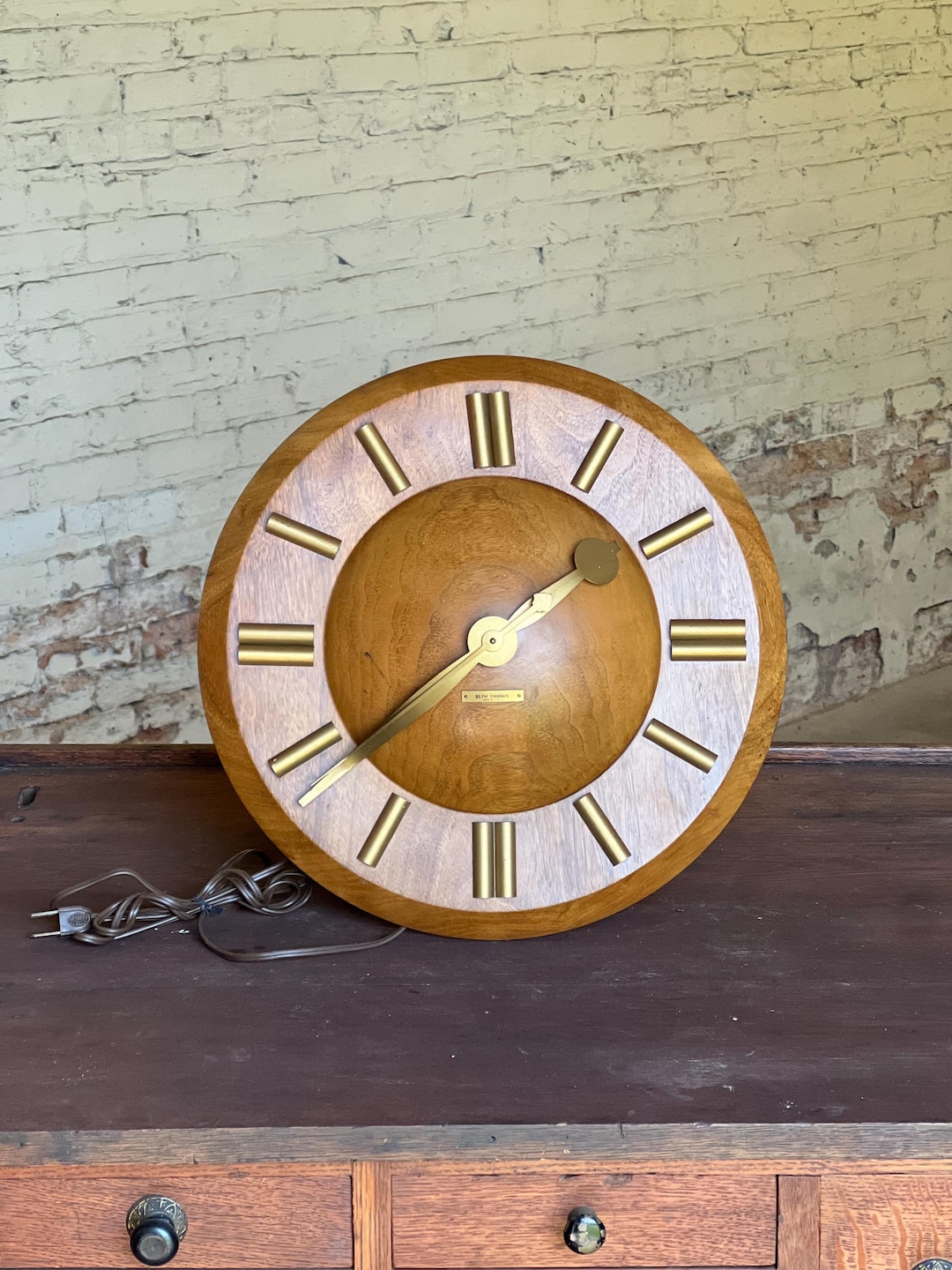 Vintage MCM Seth Thomas Plaza Clock Model E883 - Etsy