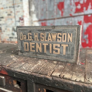 Antique Double-sided Dr. G.H. Slawson Dentist Smaltz Flange Sign - Etsy