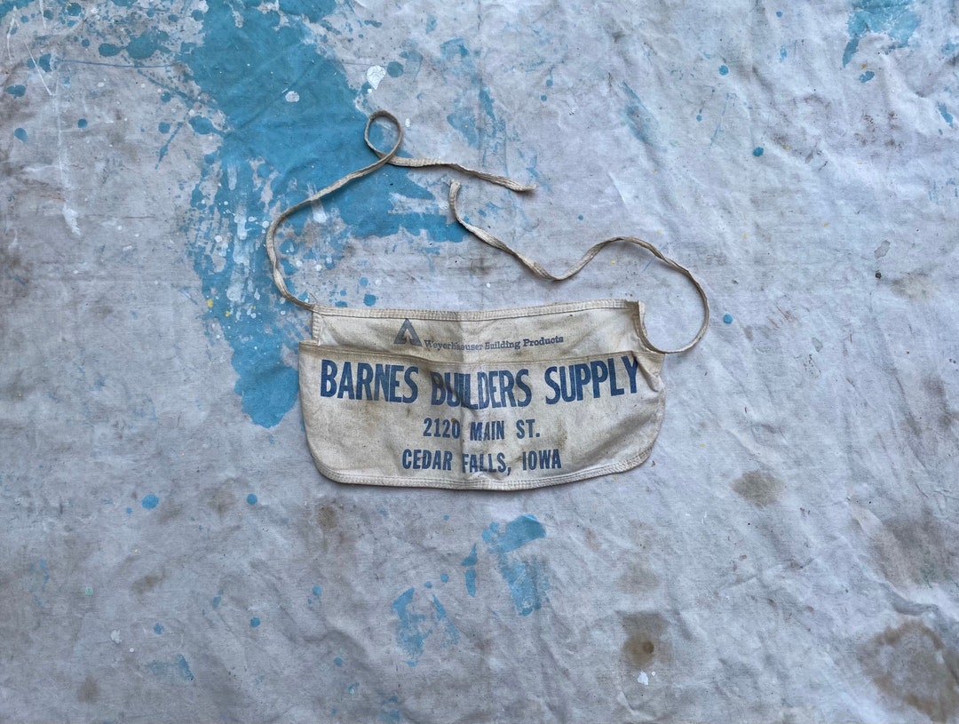 Vintage Barnes Builders Supply Nail Apron Cedar Falls, IA - Etsy