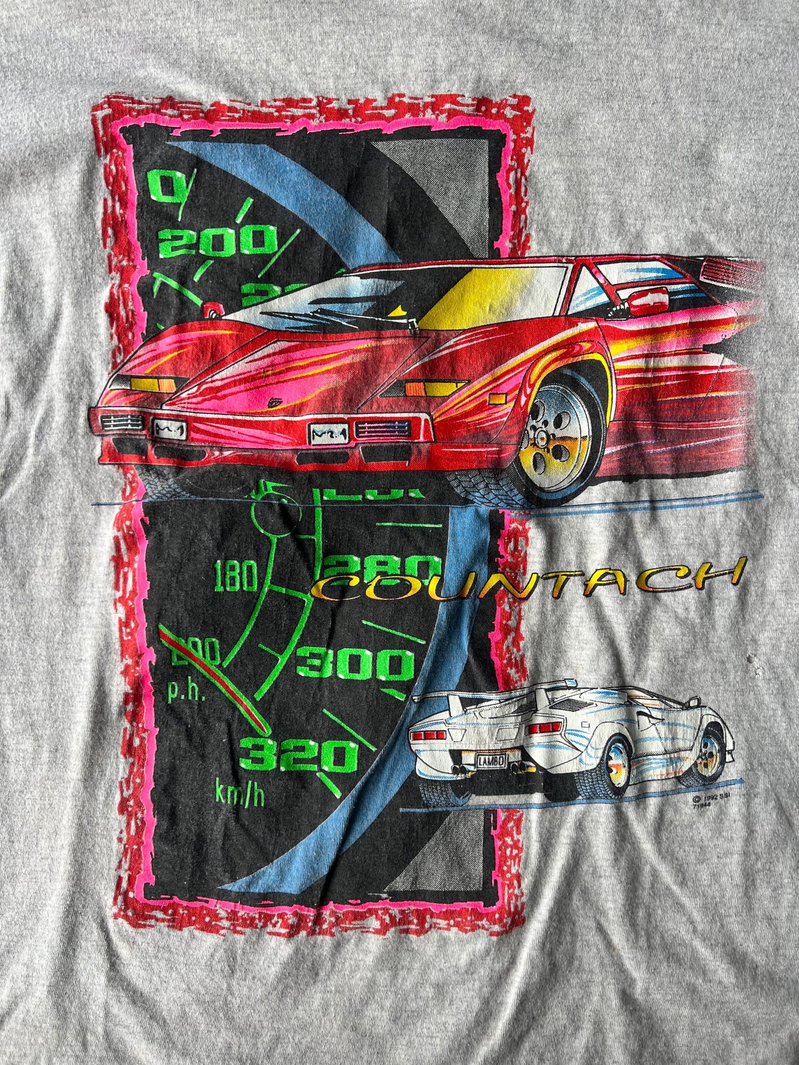 Vintage Thrashed 1992 Lamborghini Countach T Shirt - Etsy