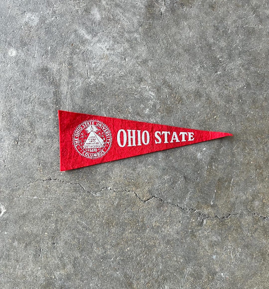 Vintage Ohio State University Felt Souvenir Pennant - Etsy