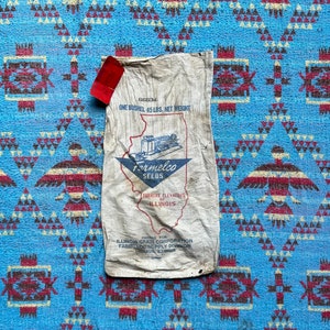 Vintage Farmelco Farmers Elevators of Illinois Bushel Seed Sack - Etsy