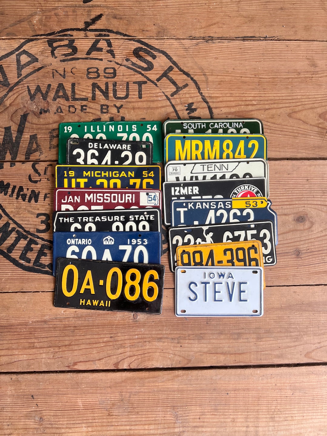 Vintage 1950s & 1970s Souvenir and Cereal Box License Plates - Etsy