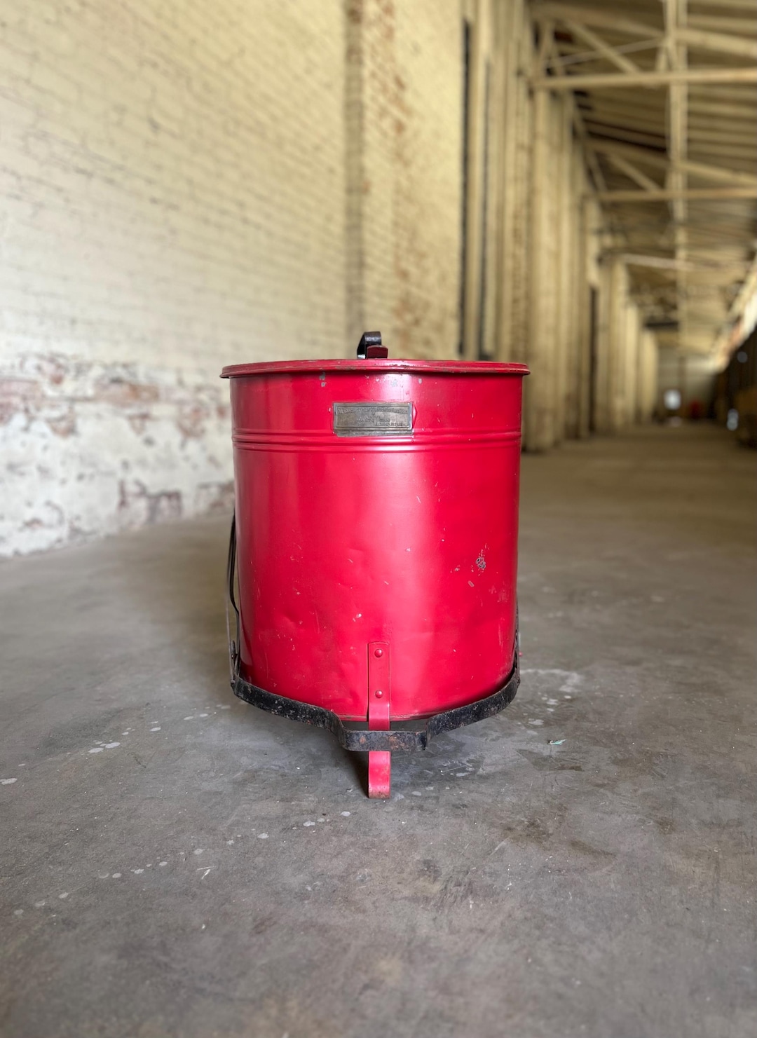 Industrial 1950s Factory Waste Rag Can Trash Receptacle - Etsy