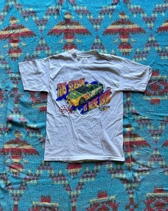 Vintage 1996 Chad Little John Deere Racing T Shirt - Gem