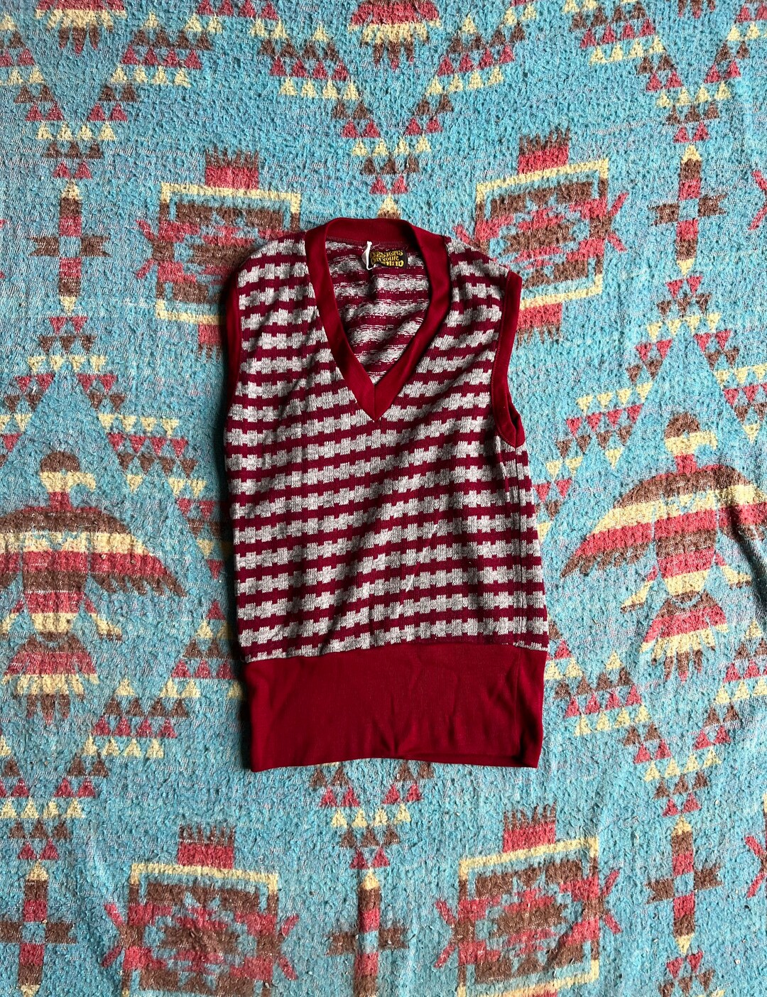 Vintage Acrylic ‘designs on Your Mind’ Sweater Vest - Etsy