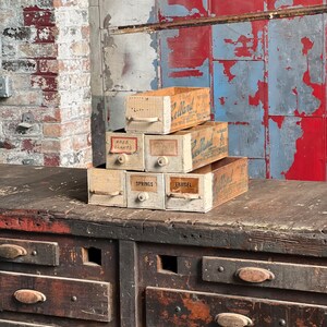 Lot of 6 Repurposed Cheese Box Drawers Rustic Home Storage - Etsy